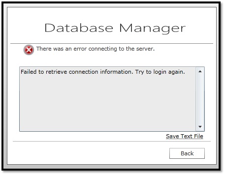 Database Manager There was an error connecting to the server - Techyv.com